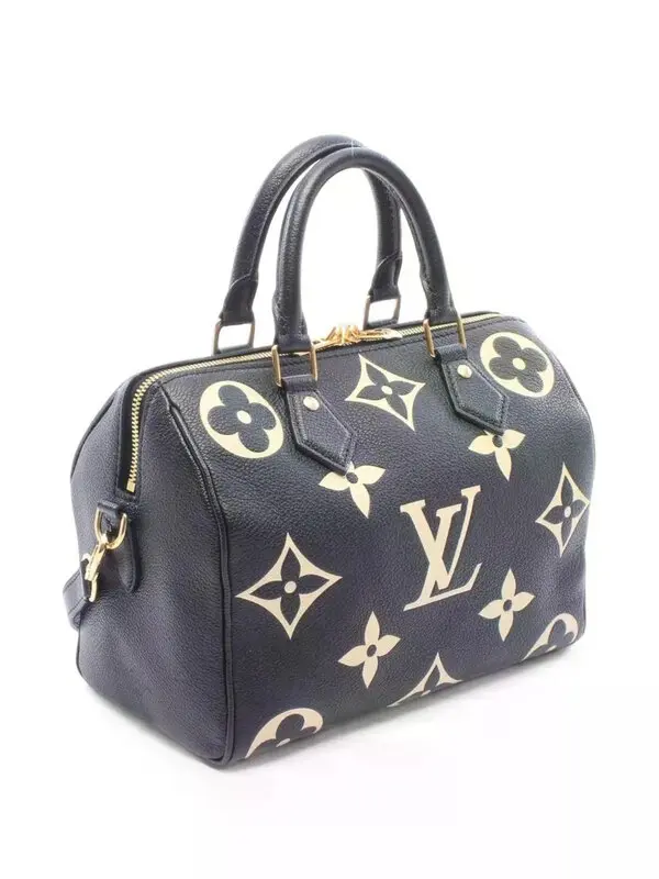 LOUIS VUITTON 2010s Speedy Bandoulière 25 Bicolor Monogram Handbag