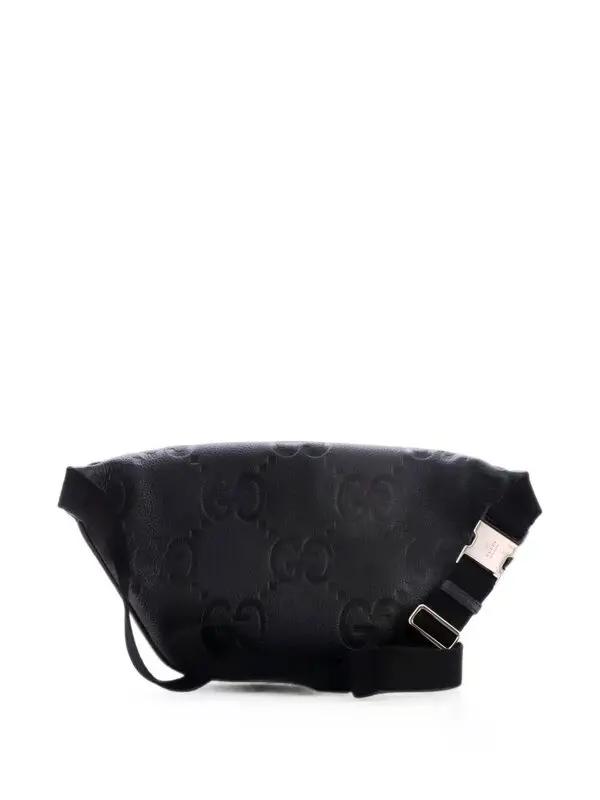 Gucci Front Pocket Jumbo Gg Embossed Leather Belt Bag