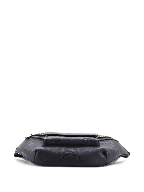 Gucci Front Pocket Jumbo Gg Embossed Leather Belt Bag
