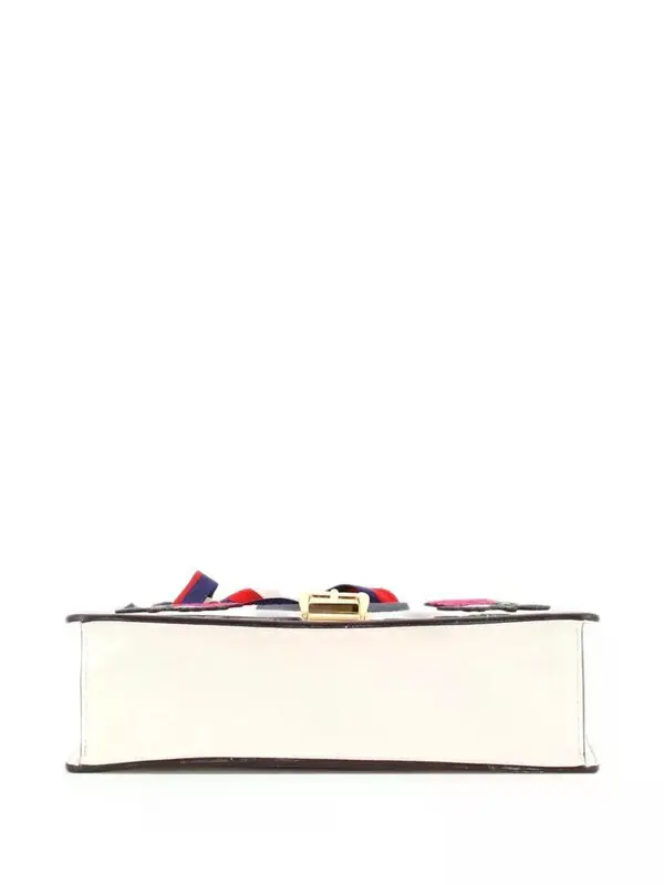 Gucci Sylvie Embroidered Leather Small Shoulder Bag