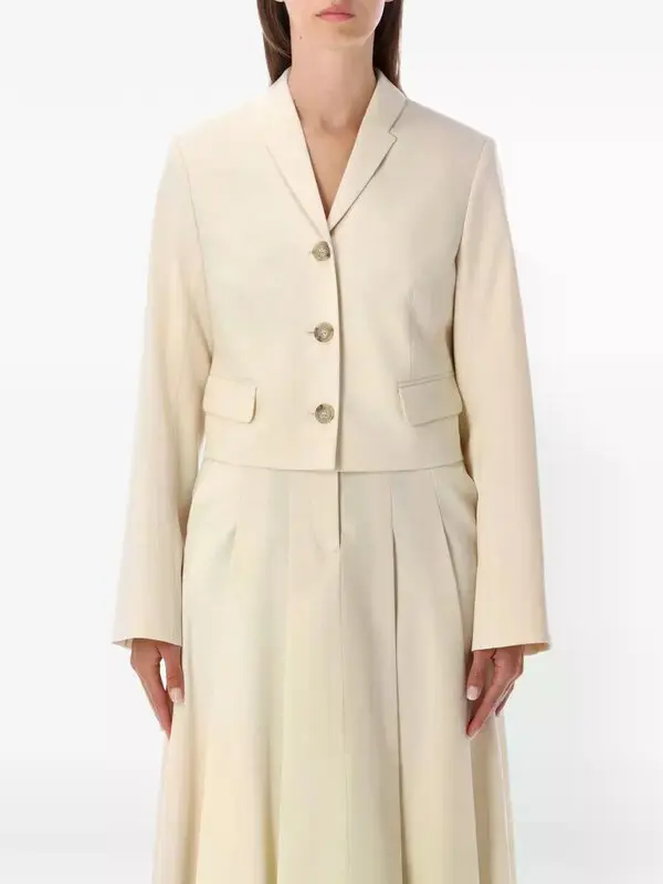 BY MALENE BIRGER Harriet Cropped Single-breasted Blazer - Neutrals
