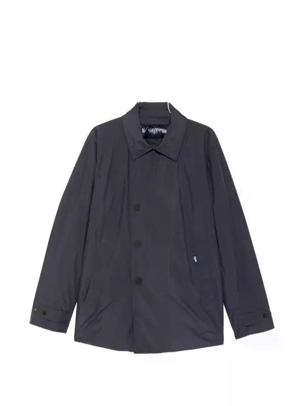Add Button-up Logo-patch Coat