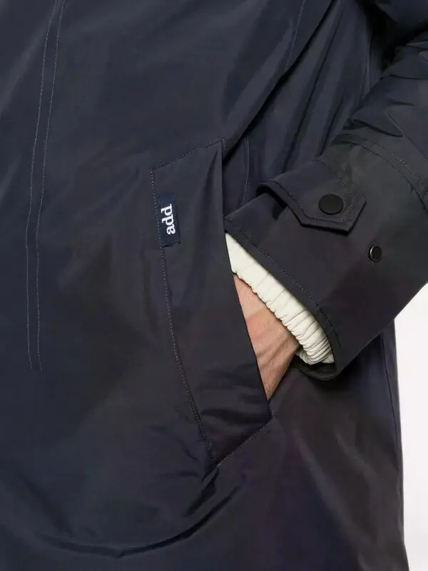 Add Button-up Logo-patch Coat