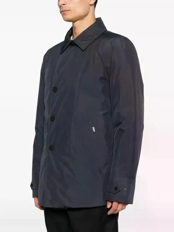 Add Button-up Coat With Logo Patch