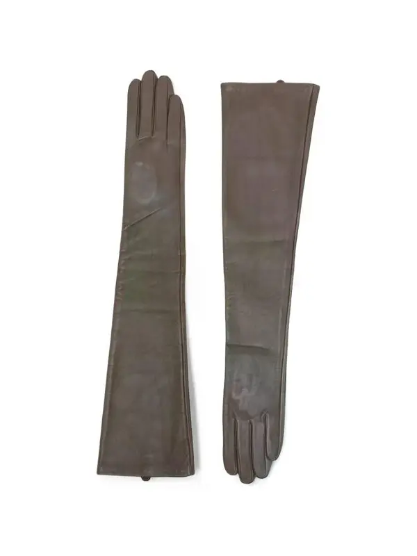 THE GARMENT Long-length Leather Gloves - Brown