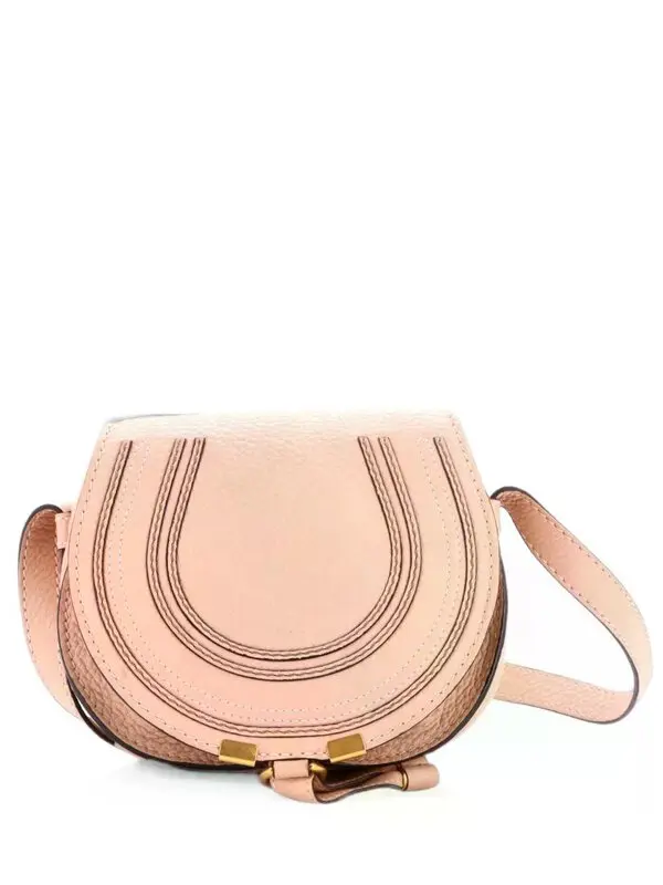 Chloé Marcie Leather Mini Crossbody Bag - Neutrals