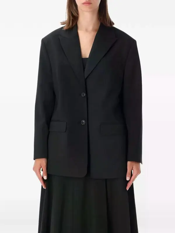 BY MALENE BIRGER Adele Single-breasted Peak-lapels Blazer - Black