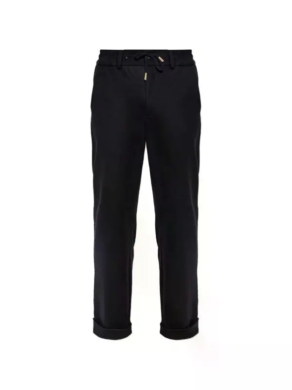 Eleventy Rolled-up Wool-blend Trousers