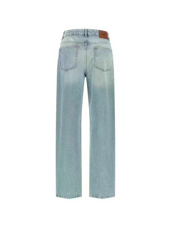 ROTATE BY BIRGER CHRISTENSEN Straight Denim Zip Jeans Light
