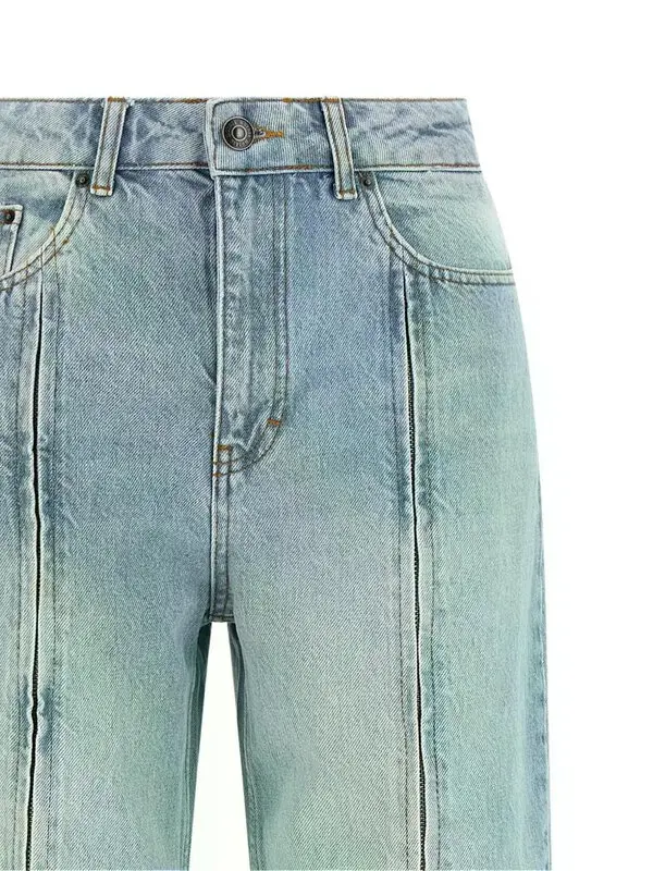 ROTATE BY BIRGER CHRISTENSEN Straight Denim Zip Jeans Light