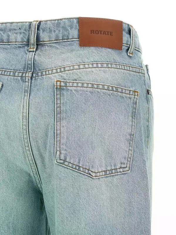 ROTATE BY BIRGER CHRISTENSEN Straight Denim Zip Jeans Light
