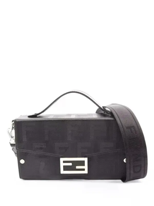 Fendi 2010s Baguette Soft Trunk Zucca Clutch Bag
