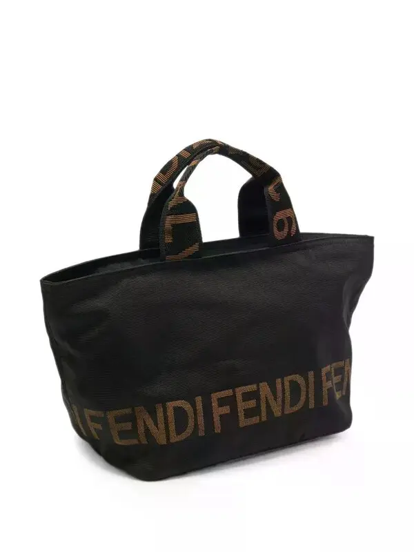 Fendi 2009 Logo-print Canvas Tote Bag