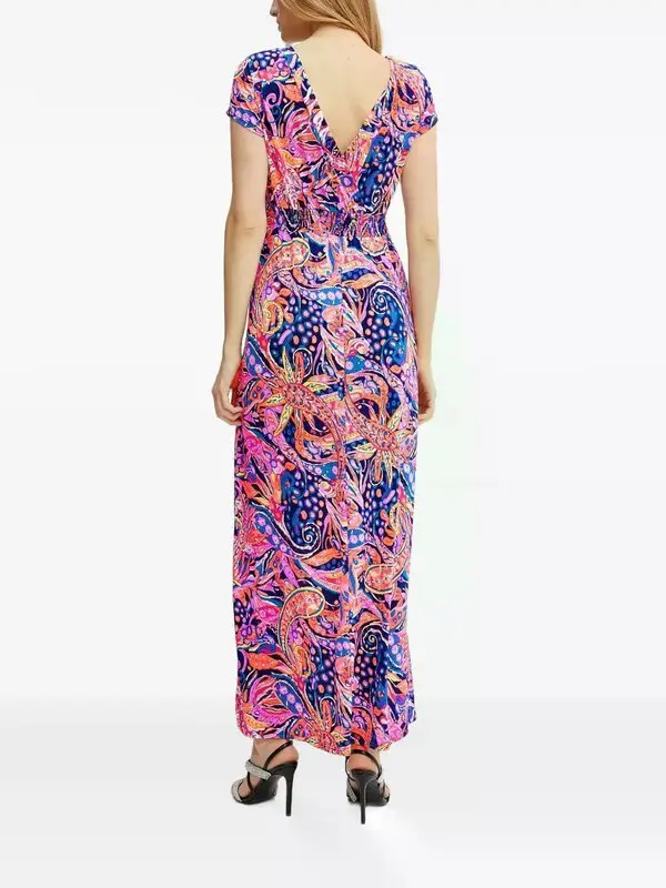 MORGAN Paisley-print Shirred Maxi Dress