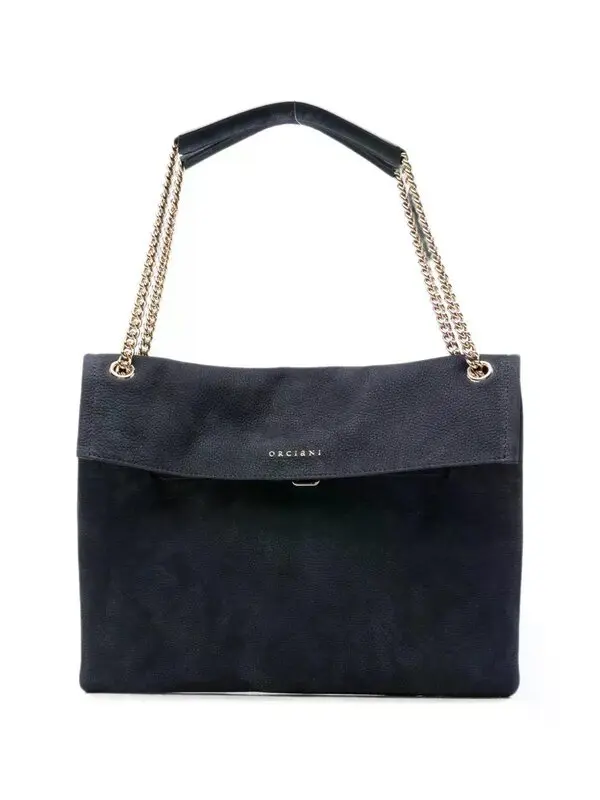 Orciani Grained-leather Chain-strap Shoulder Bag