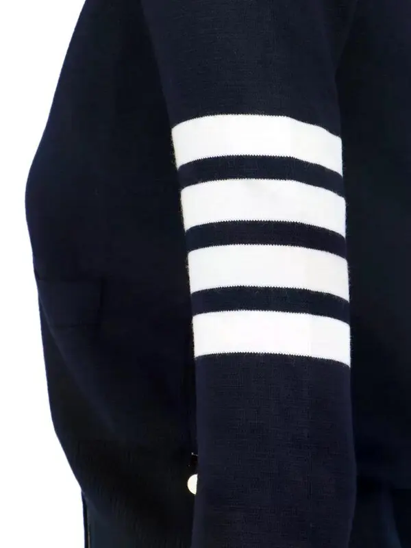 Thom Browne 4-bar Stripe Merino Wool V-neck Cardigan