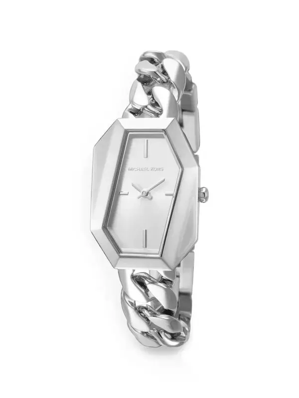 Michael Kors Mini Suri Curb-link 24mm Watch - Silver