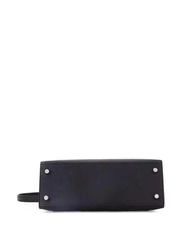Hermès Kelly Handbag Noir Epsom With Palladium Hardware 25 Satchel