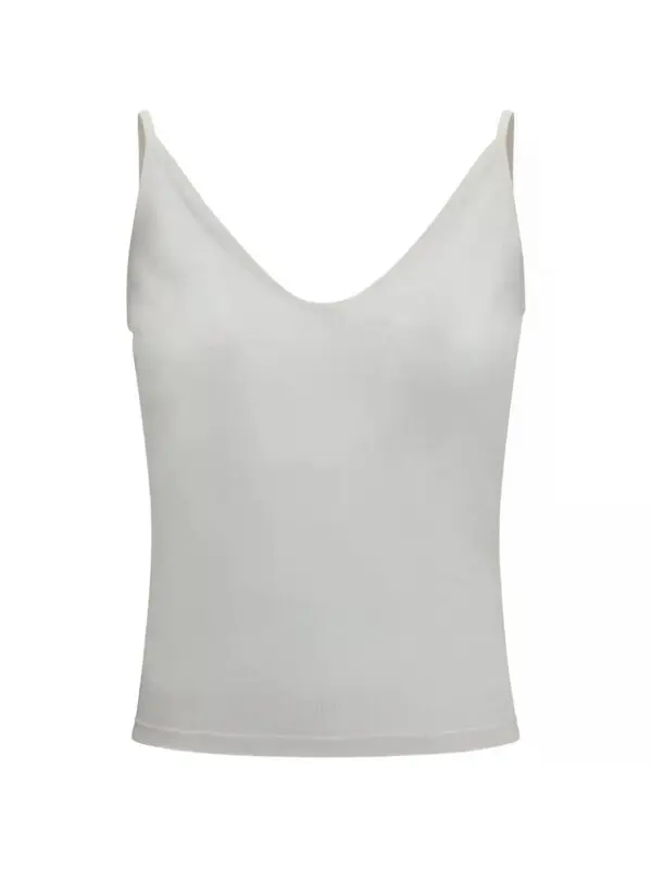 TOM FORD Micro-rib Silk Tank Top - White