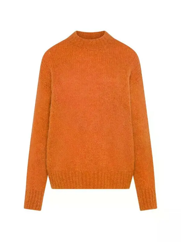 Seventy Ribbed-knit Drop-shoulder Sweater - Orange
