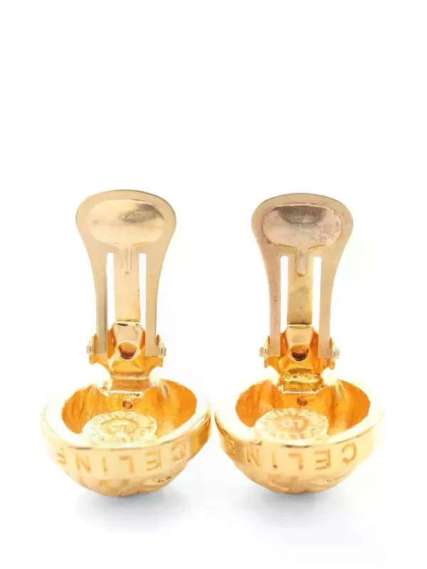 Celine 2010s Round Clip-on Earrings