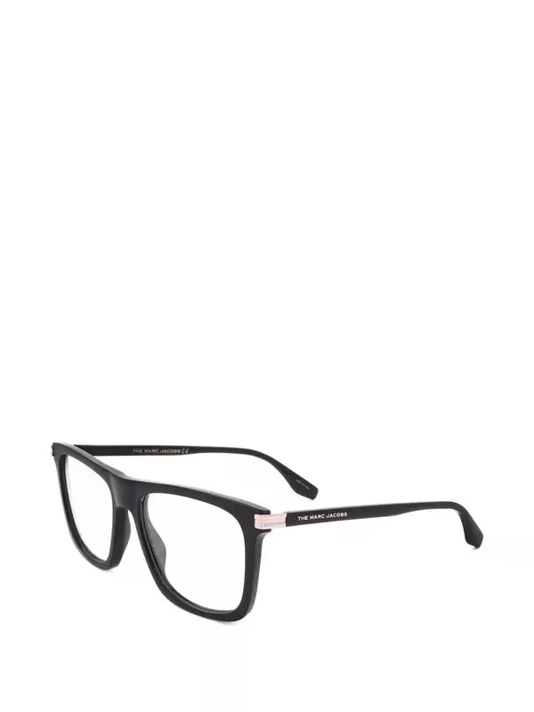 Marc Jacobs Logo Plaque Square Frame Eyeglasses