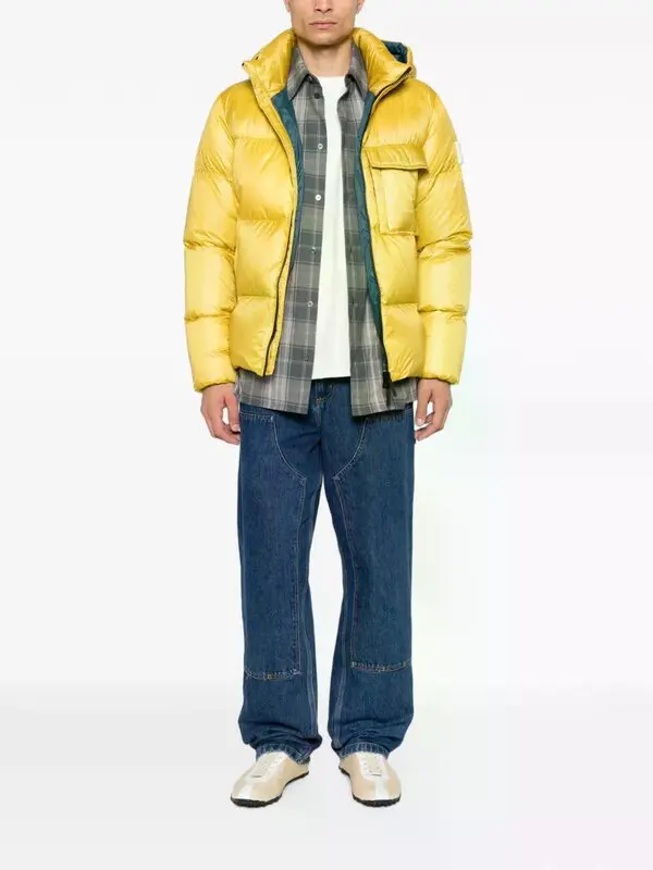 AFTER/LABEL Katalla Quilted Hooded Jacket - Yellow