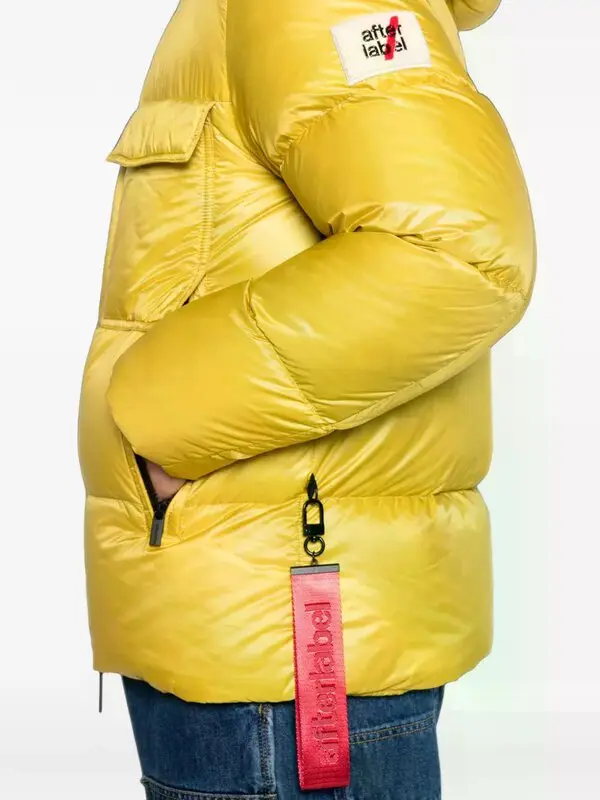 AFTER/LABEL Quilted Hooded Jacket - Yellow