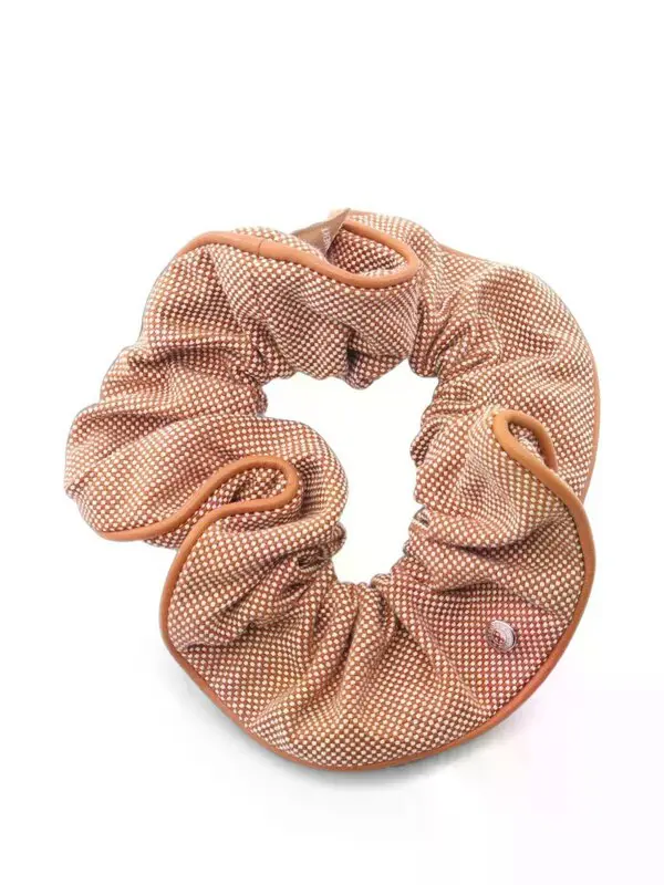Hermès 2010s Claudia Toile H Hair Accessory - Brown
