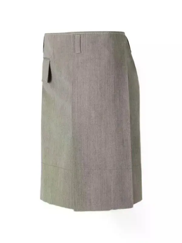 Marni Flap-pocket Midi Skirt - Grey