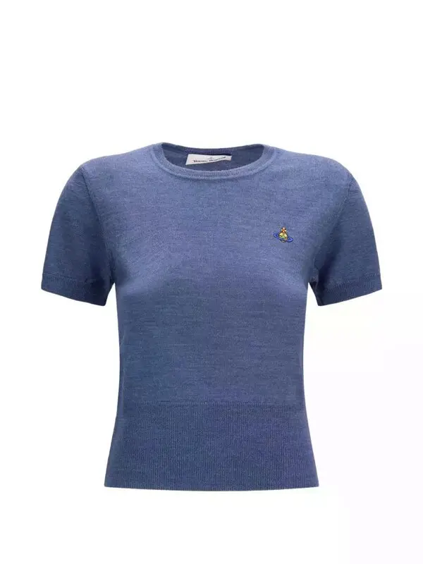 VIVIENNE WESTWOOD Bea Orb-embroidered T-shirt - Blue