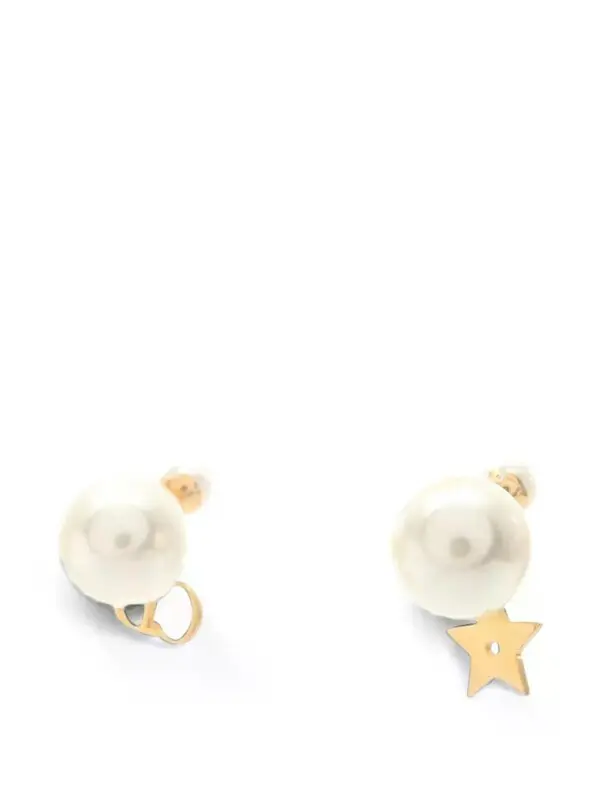 Dior 2010s Cd Logo Earrings - Gold
