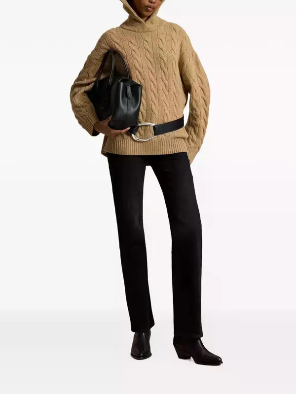 Polo Ralph Lauren Cable Knit Wide Collar Sweater