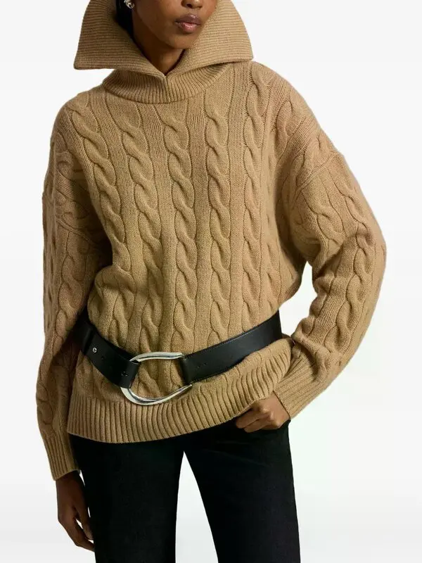 Polo Ralph Lauren Cable Knit Wide Collar Sweater