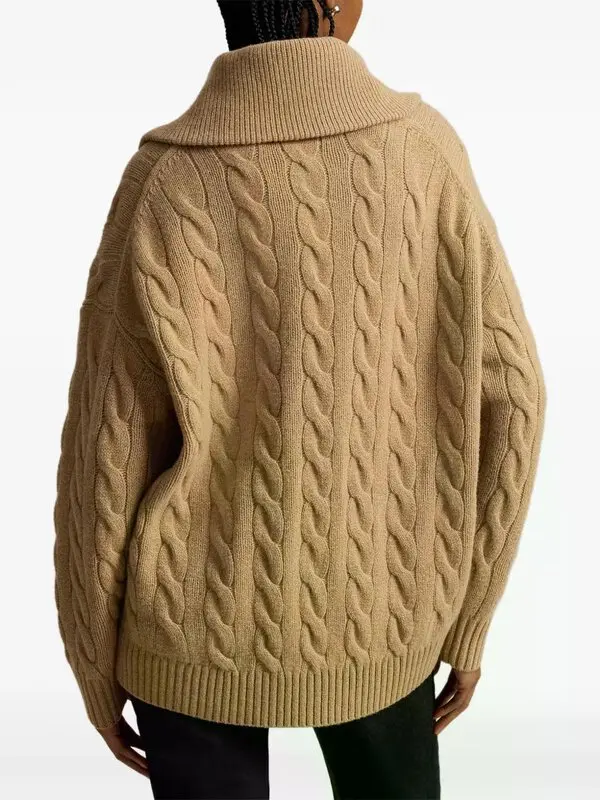 Polo Ralph Lauren Cable Knit Wide Collar Sweater