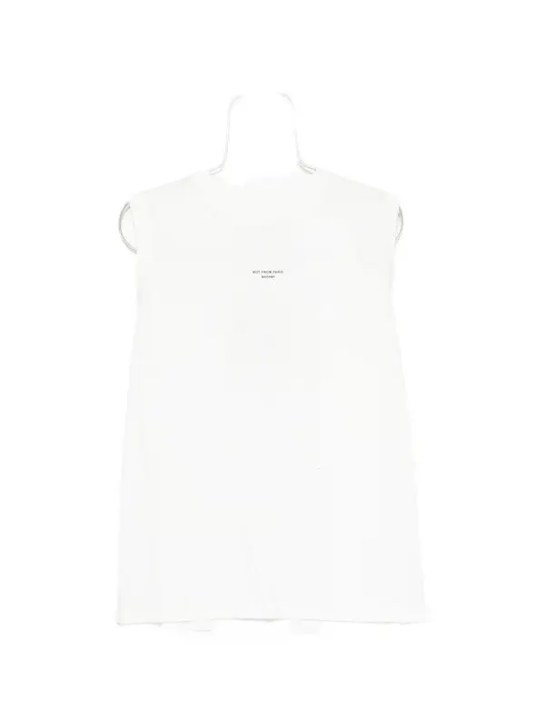 Drole De Monsieur Logo-print Sleeveless T-shirt - White