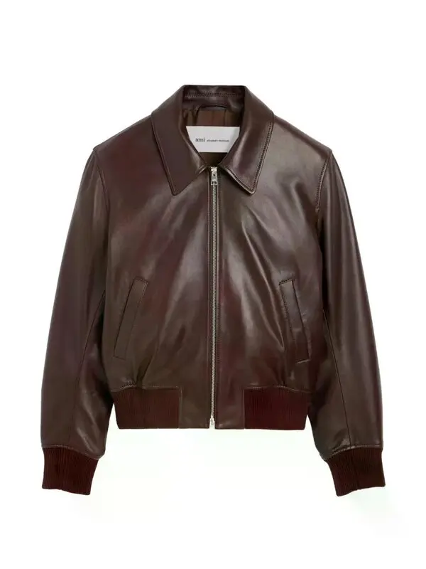 AMI Paris Lamb-leather Zipped Jacket