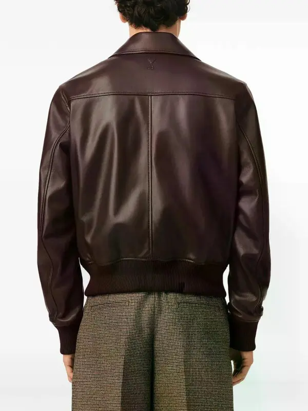 AMI Paris Lamb-leather Zipped Jacket