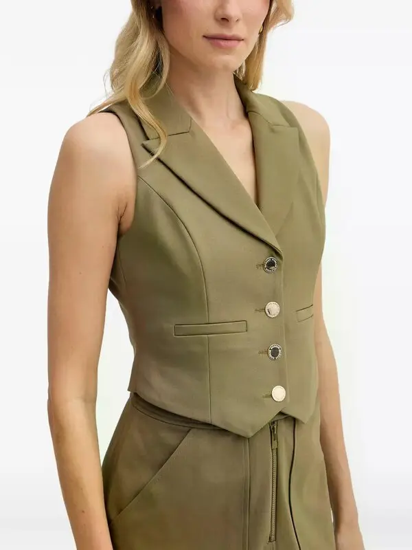 MORGAN Notched Lapel Button-up Waistcoat