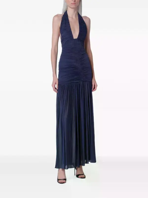 Christopher Esber Orion Ruched Gown - Blue