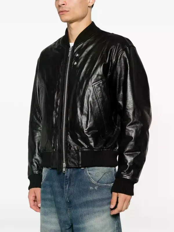 SUNFLOWER Leather Bomber Jacket