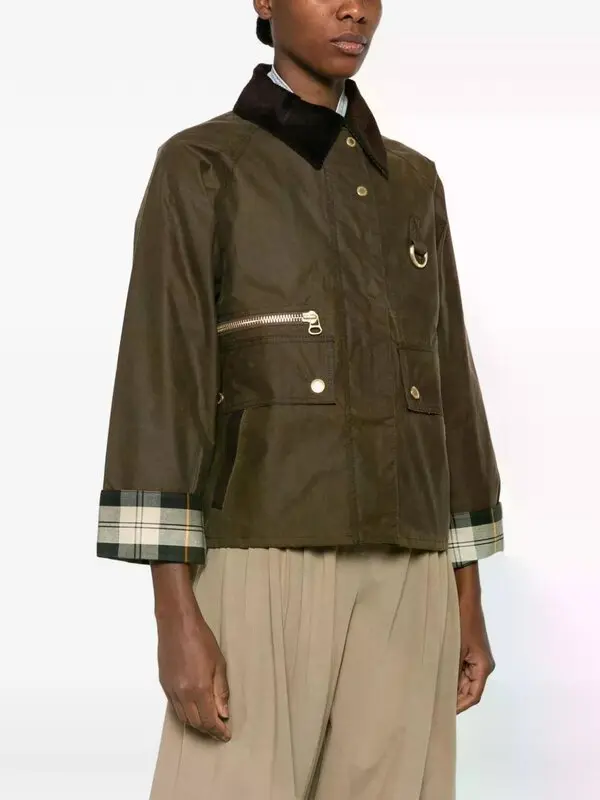 Barbour Waxed-cotton Corduroy-collar Coat