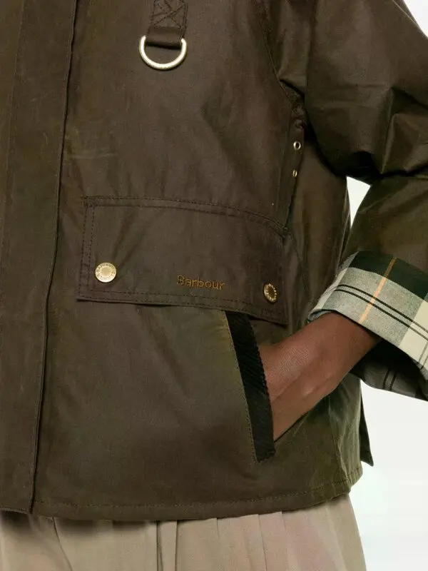 Barbour Waxed-cotton Corduroy-collar Coat