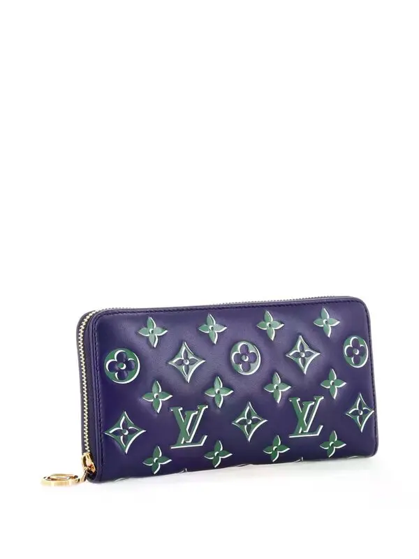 LOUIS VUITTON Coussin Zippy Wallet Monogram Embossed Lambskin Small Wallets