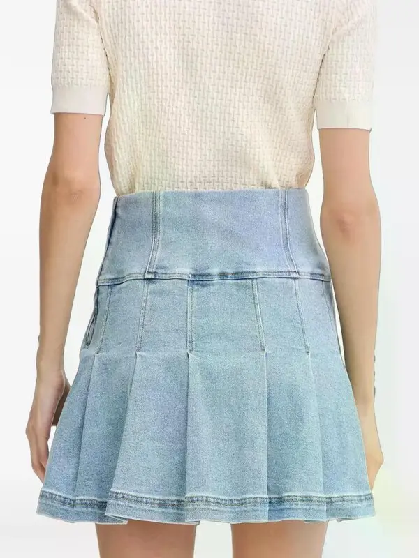 MORGAN High-waisted Denim Mini Skirt