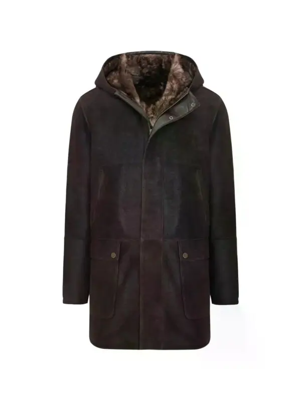 BIGARDINI Shearling Lined Hooded Coat