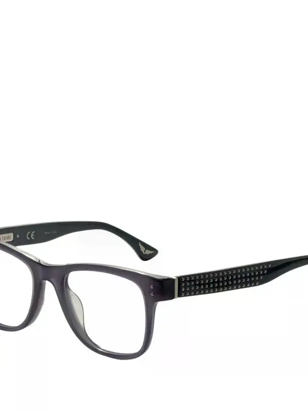 Zadig&Voltaire Stud-embellished Rectangle Eyeglasses