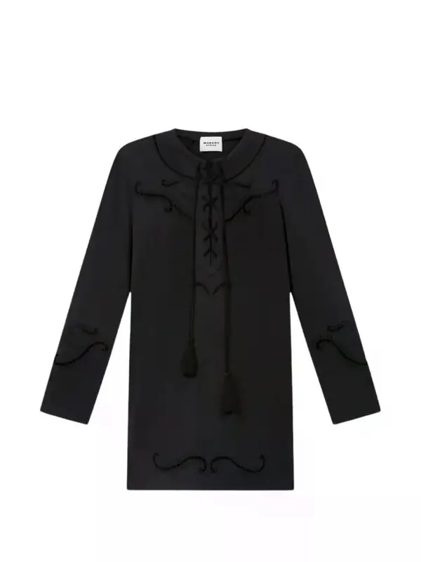 Isabel Marant Étoile Elka Jersey And Broderie Anglaise Dress - Black