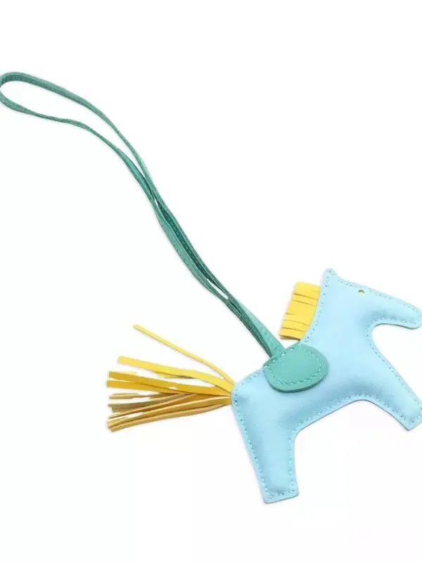 Hermès 2019 Pm Rodeo Celeste Jaune Naple Bag Charm - Blue