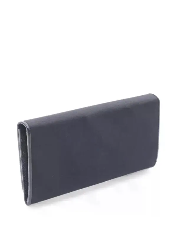 Prada 2010s Triangle Logo Long Wallet - Black